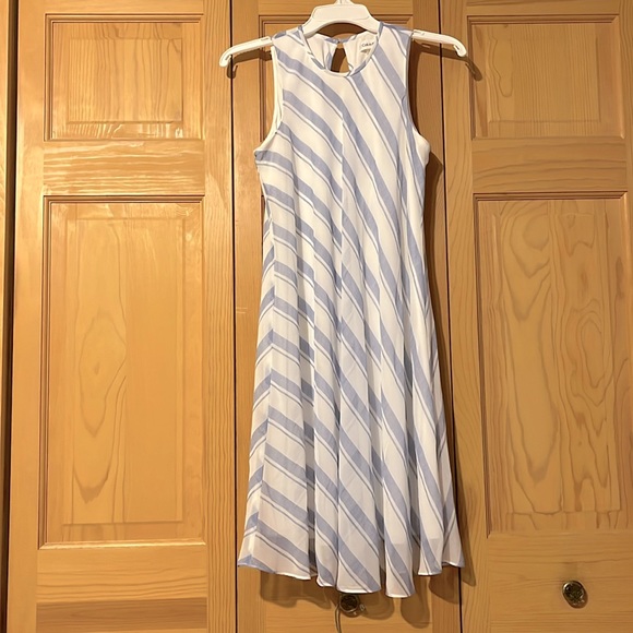 Calvin Klein | Dresses | Calvin Klein Light Bluewhite Striped Dress ...